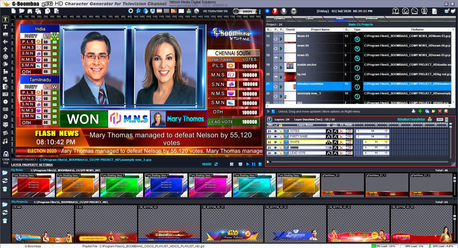 Best CG Software G-Boombaa Xtreme gCG the #1 CHARACTER GENERATOR